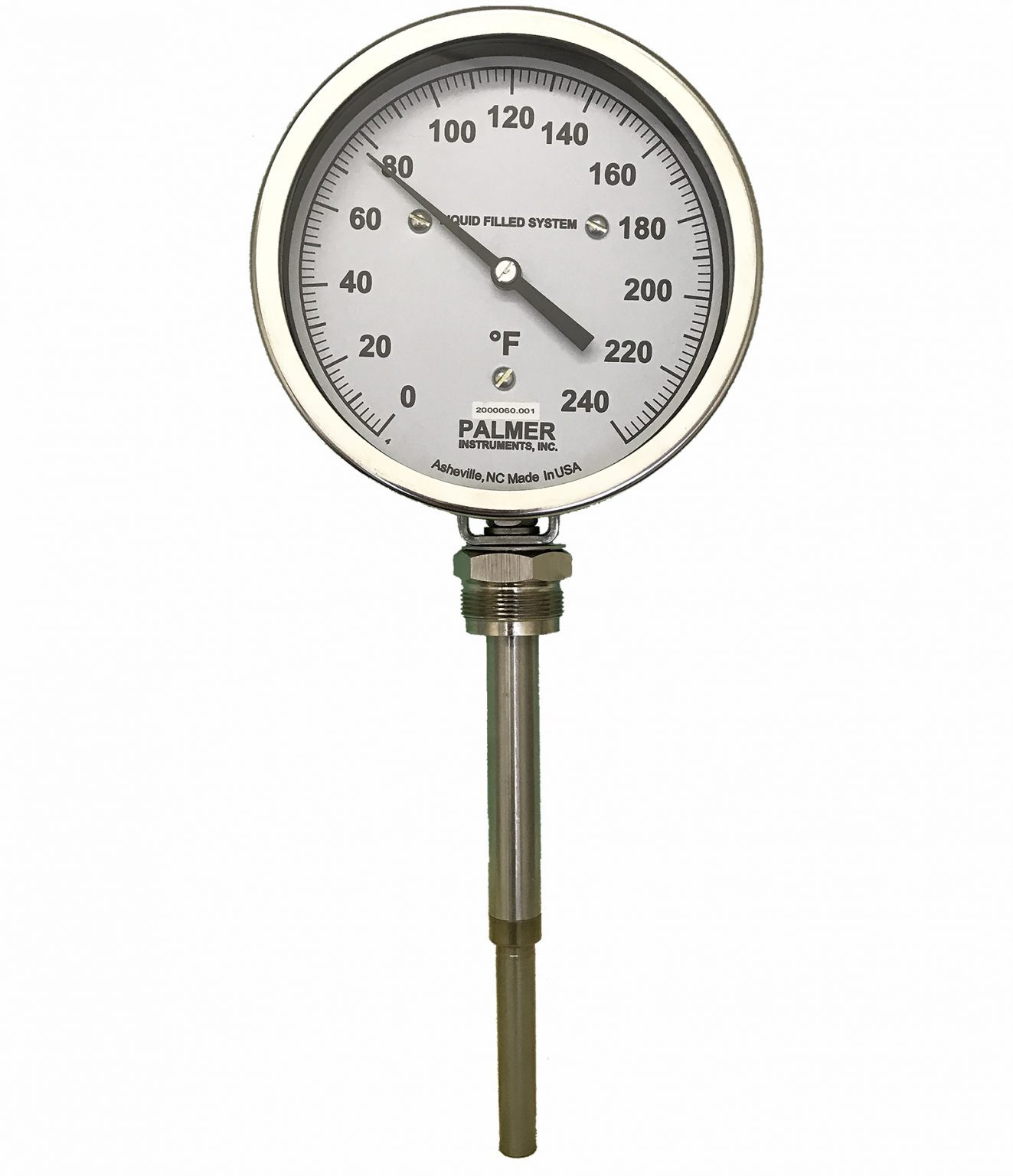 Rigid Stem Direct Drive Dial Thermometers, 50A & 50AL Series | Palmer ...